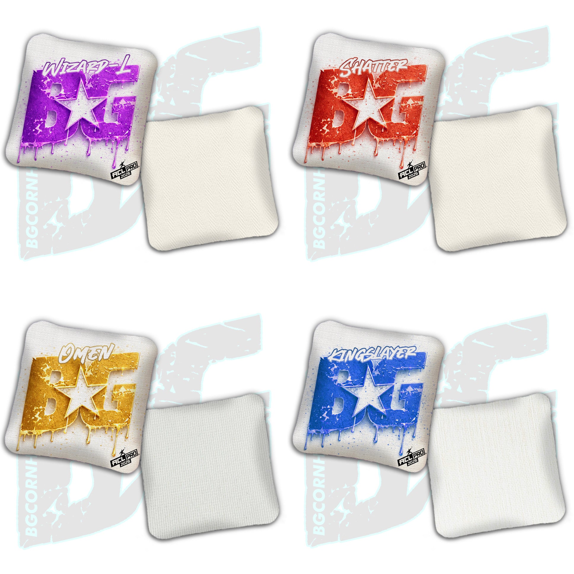 2026 BG Multiple Bag Models "Melt" - ACL Pro Stamped Cornhole Bags - S ...