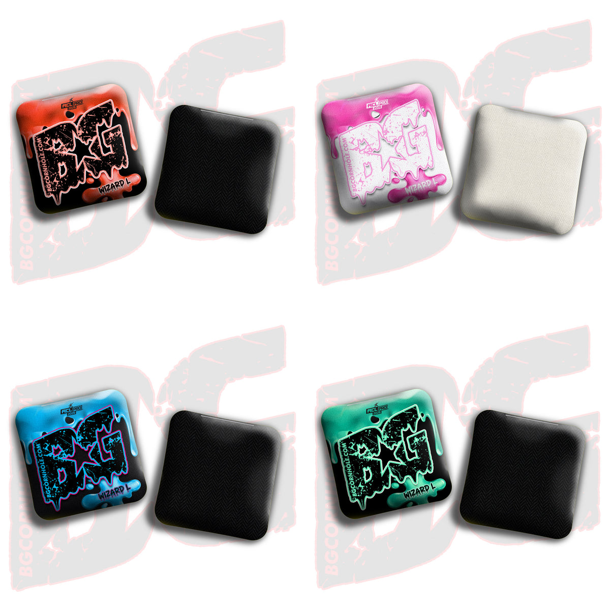 2026 BG Wizard L "Drip" - ACL Pro Stamped Cornhole Bags - SET OF 4 BAG ...