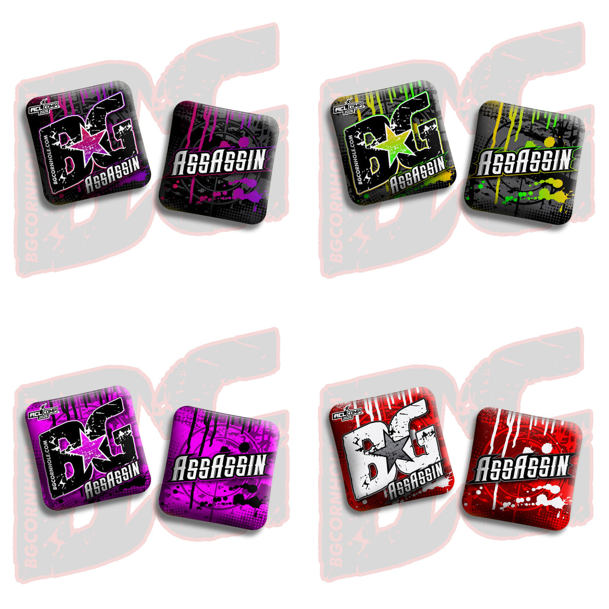 2026 BG Comp Assassin - "Blast" - ACL Comp Stamped Cornhole Bags - SET ...