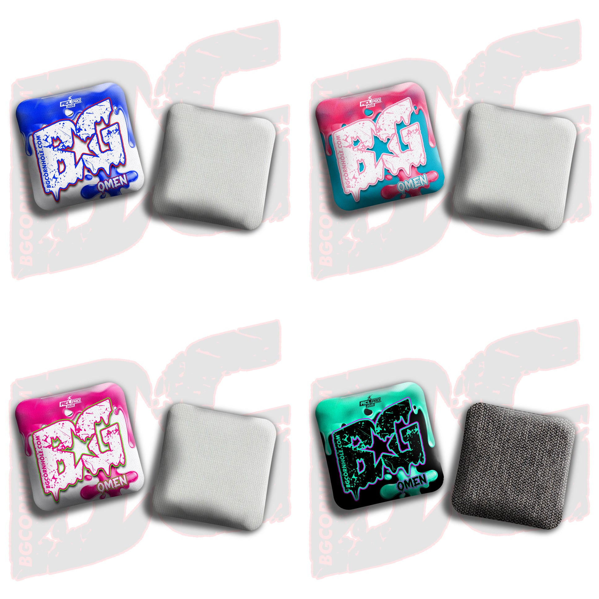 2026 BG Omen "Drip" - ACL Pro Stamped Cornhole Bags - SET OF 4 BAGS ...